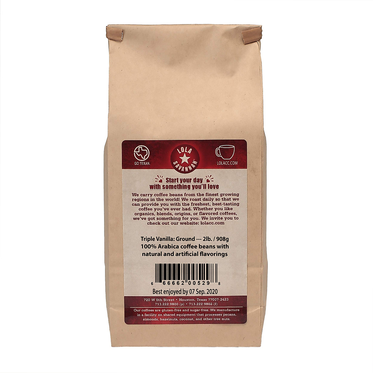 Lola Savannah Triple Vanilla Ground Caffeinated Coffee, 2lb
