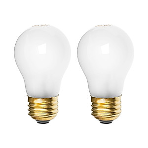 Belleone 8009 Light Bulbs for Refrigerator Oven - 120V 40W Replacement Incandescent Bulbs Fit for Whirlpool GE Kenmore Frigidaire Amana KitchenAid Freezer, Yellow Warm Light Color, 2 PCS