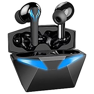 Wireless Earbuds Bluetooth Headphones Touch Control with Wireless Charging Case Waterproof Stereo Earphones in-Ear Built-in Mic Headset Premium Deep Bass Black