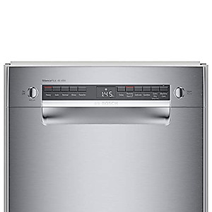 Bosch 300 Series ADA 18" Stainless Steel Recessed Handle Dishwasher - SPE53B55UC