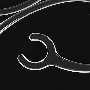 Mikikit Ear Hook 10pcs Hook Clamps HEA Universal for Ear Single Large Black Hanging Shape Replacement Earphone Clamp .mmrandom Color Clip Clear Small Headset Ear Clips