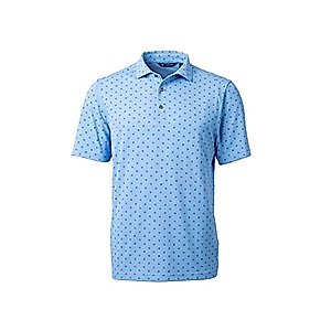 Cutter & Buck Virtue Eco Pique Tile Print Recycled Mens Polo, Atlas, XXL