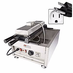 ALDKitchen Fish Shaped Taiyaki Maker | Stainless Steel Professional Taiyaki Iron with Nonstick Baking Molds | Six Fish Shaped Waffles | 110V | 3kW