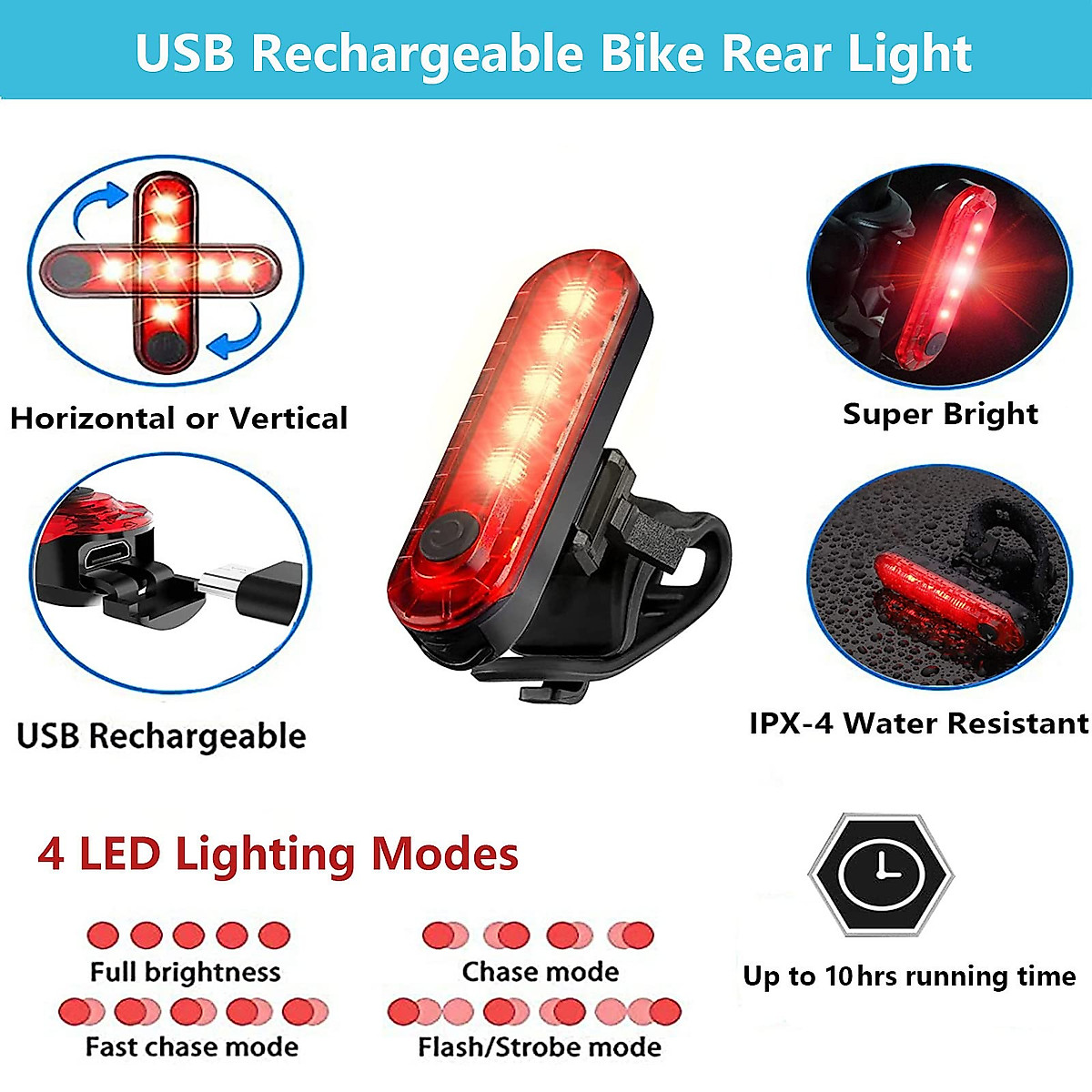 AaiLucky Bike Repair Tool Kit with Mini Bicycle Pump, Bicycle Saddle Bag with Tail Light, 16-in-1 Bike Multitool, Bicycle Tire Repair Kit for Road MTB Bikes, Large Capacity Bike Set Pack Bag