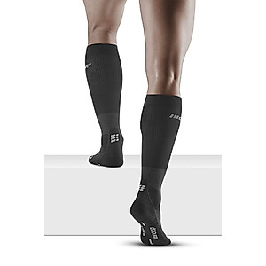 CEP Men's Merino Wool Hiking Tall Knee High Compression Socks, Stonegrey/Grey, Men, III