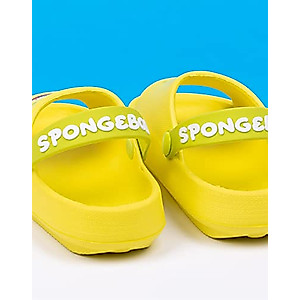 SpongeBob Squarepants Sliders Kids Yellow Animated Character Sandals