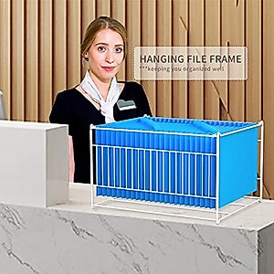 TOPCJ Legal/Letter Size Hanging File Folder Frame,File Cabinet Desk Organizer,Hanging File Folders Frame,Filing Cabinet for Expanding/Single Folders,Easily Assembly,Not suitable for Drawer