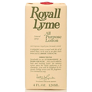Royall Lyme All Purpose Lotion for Men Body Cologne Spray/After Shave Lotion, 4 Ounce