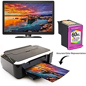 Limeink Remanufactured Ink Cartridge 60XL 60 XL Replacement for HP Envy 100 110 120 Photosmart c4680 c4780 c4795 d110 Deskjet d2680 f2430 f4280 f4440 f4580 f4480 Printer 1 Color