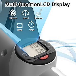 SPORFIT Under Desk Elliptical Machine, Seated Mini Elliptical Stepper for Office,Magnetic Resistance for Quiet and Durable,Pedal Exerciser w/LCD Monitor