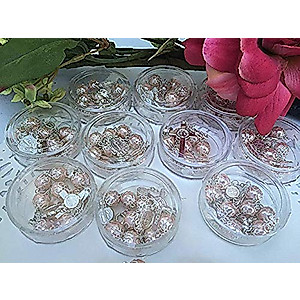 YRP Gifts 12 Pcs Pink/Silver Boy/Girl Hand Bracelet, Mini Rosary Rhinestone Memories Gift for Baptism/First Communion Festivities
