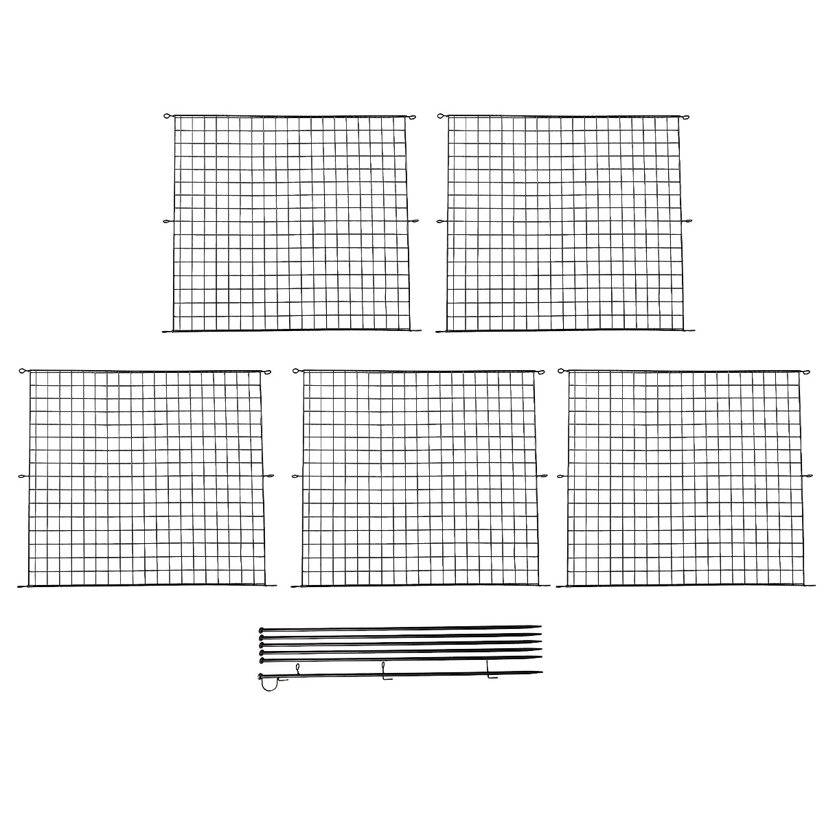 Metal Garden Fence and Gate Bundle(4 Panels+Gate 25''Tall),No Dig Decorative Pet Fence,Heavy Duty Outdoor Patio Yard Fencing for Road Edge Fence & Garden Lawn (25'' Tall (Gate+4 Panels))