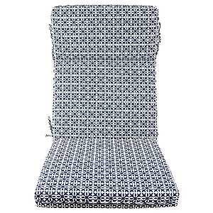 SewKer Outdoor/Indoor Adirondack Chair Cushions, High Back Patio Furniture Replacement Cushion - Set of 2 (Ensign Blue)