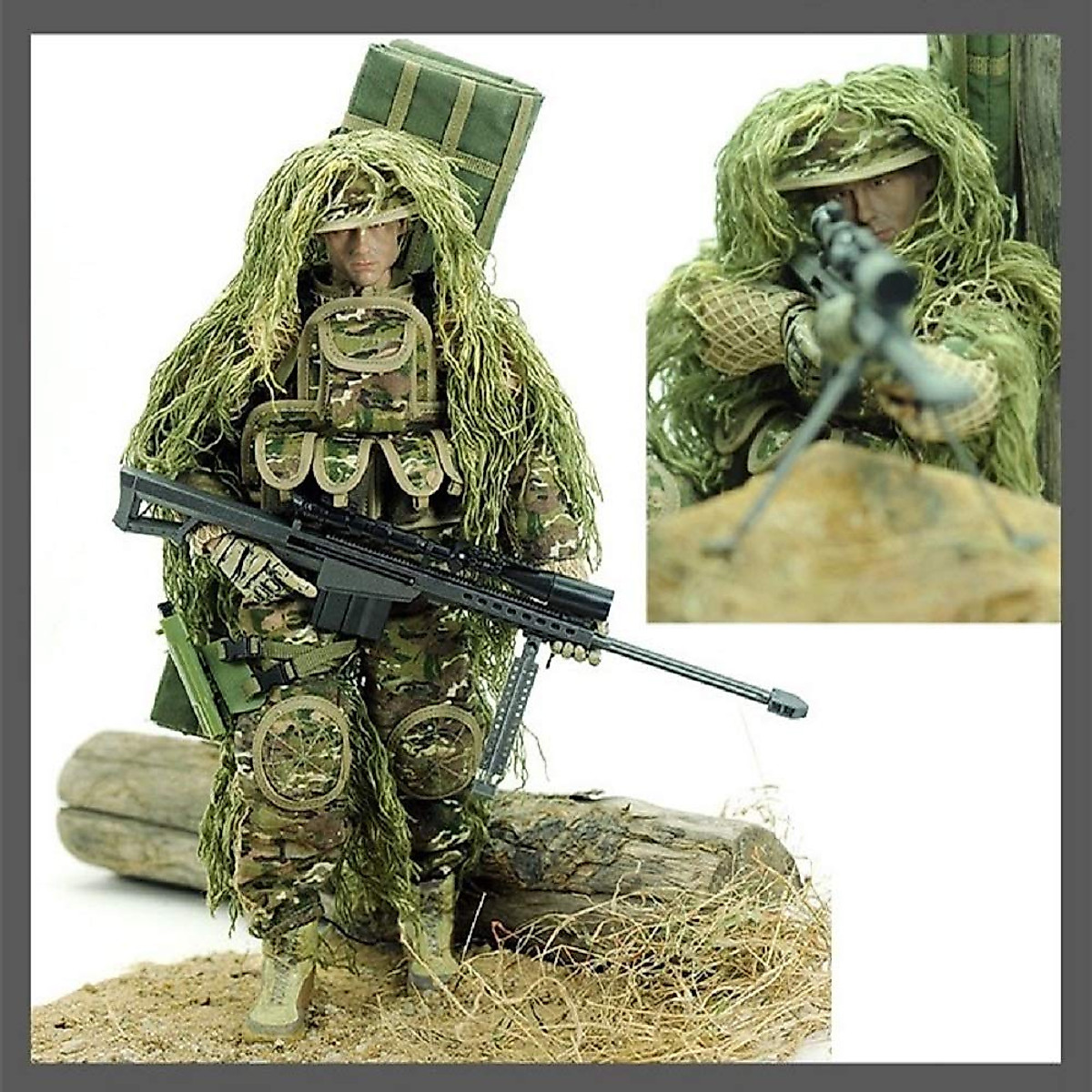 YEIBOBO ! Highly Detail Special Forces 12inch Action Figure SWAT Team (Sniper - All Terrain)