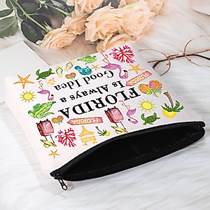 POFULL Florida vacation Gift Florida Is Always a Good Idea Cosmetic Bag Florida Travel Gift (Florida Is Always Cosmetic Bag)