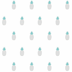 Hello Spud - Gray Pineapples Fitted Crib Sheet Organic Cotton Jersey - Super Soft