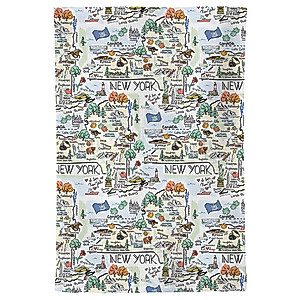 Fish Kiss State Map Multi-Use Towel (New York)