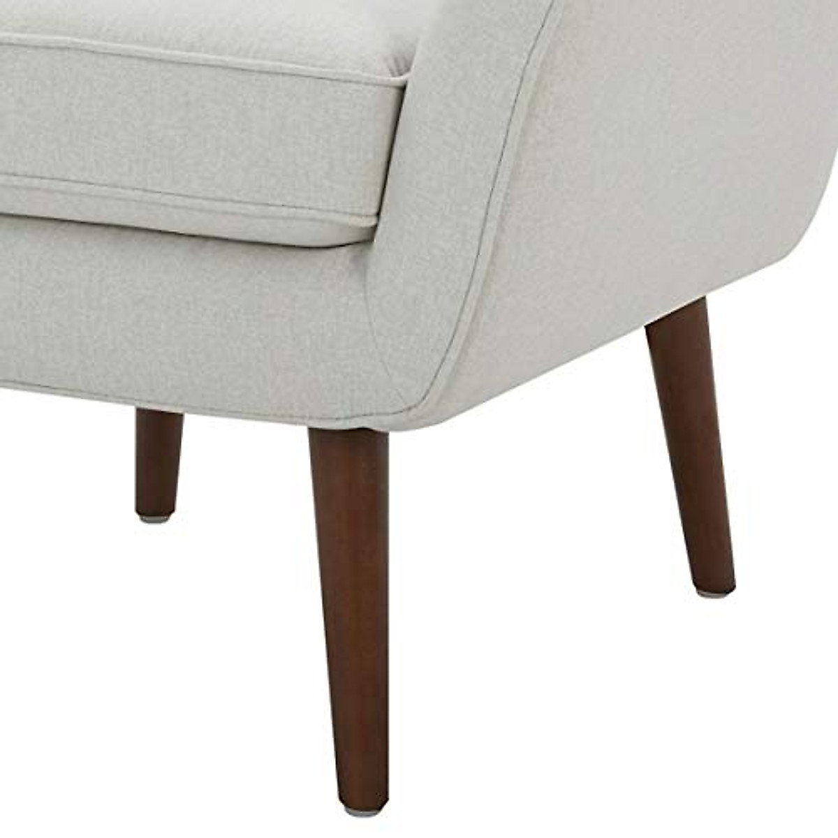 Amazon Brand – Rivet Jamie Mid-Century Modern Low Arm Accent Chair, 31"W, Chalk