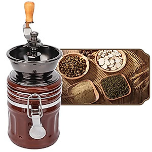 Manual Coffee Grinder with Ceramic Burr for Beans, Espresso, And Spices, Manual Coffee Bean Grinder with Adjustable Conical, Burr Grinder, Espresso Grinder Grain Mill