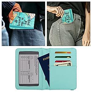 ZOPPEN Passport Holder Wallet, Passport Cover Travel Wallet Women Travel Essentials Accessories Document Organizer Travel Must Haves Rfid Blocking Cover Case for Women and Men, Map