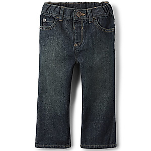 The Children's Place Baby Boys and Toddler Boys Basic Bootcut Jeans, Dry Indigo, 3T
