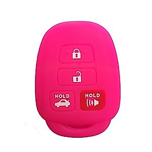 Coolbestda Rubber Key fob Remote Protector Cover Case Skin Jacket for 2016 2017 2018 2019 Toyota Corolla SE Camry SE LE Highlander RAV4 Avalon Venza Sequoia HYQ12BDM