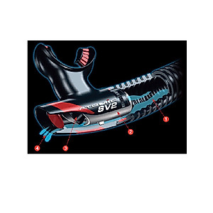 Atomic SV2 Semi Dry Snorkel, Black/Red