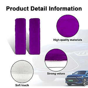 Ziciner 2 Packs Car Seatbelt Covers Shoulder Pad, Universal Soft Faux Sheepskin Shoulder Cover for Comfortable Driving, Fluffy Seat Belt Protector Help to Protect Your Neck and Shoulder (Purple)