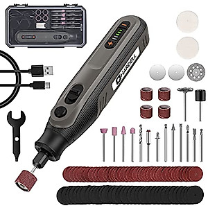 HARDELL Mini Cordless Rotary Tool 4V, Power Rotary Tool Kit 5-Speeds 25000RPM with 101pcs Accessories, Type-C Charging Rotary Tool Cordless for Carving, Sanding, Drilling, Cutting, Polishing etc