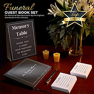 SAMKEDOO Funeral Guest Book | Funeral Book | Guest Book for Funeral | Celebration of Life | Funeral Guest Book for Memorial Service | Celebration of Life Guest Books | Share a Memory Cards