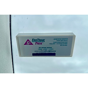 Fastrak Flex Transponder Toll Pass Holder with Suction Cups for Mounting on Windshield of Vehicles.