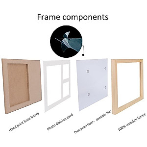 Newlemo Baby Photo Frames - Baby Hand and Footprint Kit - Baby Christening/Shower Presents for Newborn Girls and Boys (3 grids,white)
