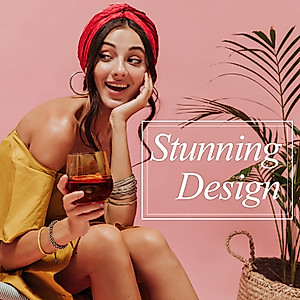 LUXULISH Colored Stemless Wine Glasses Set of 6, Hand Blown Premium Crystal Red White Wine Glass - 15Oz, Unique Gifts for Women, Men, Wedding, Anniversary, Christmas, Birthday