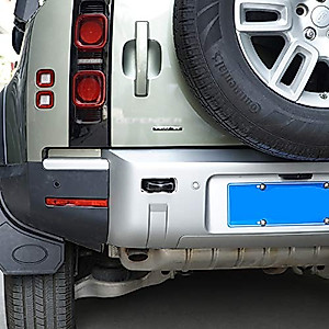 Aluminum Alloy Iron Rear Bumper Tow Hook Rescue Accessories 2PCS for Land Rover Defender 110 2020-2022 (Black)