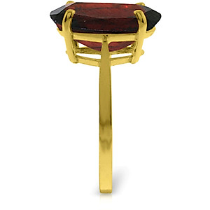 Galaxy Gold GG 14k Solid Yellow Gold Solitaire Ring 6 Carat Oval Natural Garnet (5.5)