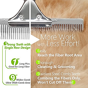 Carpet Rake - Carpet Rake for Pet Hair Removal - Carpet Brush Carpet Broom for Fluffy Rug - Carpet Hair Removal Tool, Pet Hair Carpet Rake, Rug Rake for Carpets for Pet Hair Rake for Carpet Cleaning