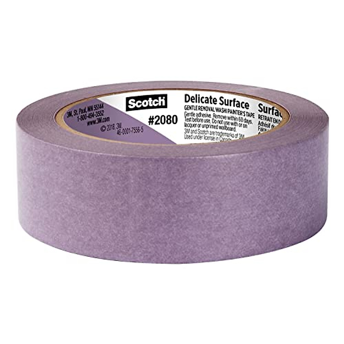 Scotch Delicate Surface Painter's Tape, Purple, Masking Tape Protects Delicate Surfaces and Removes Easily, Multi-Surface Painting Tape for Indoor Use, 1.41 Inches x 60 Yards, 4 Rolls