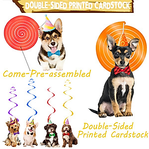 Dog Hanging Swirls Decorations Dog Themed Birthday Party Supplies 20pcs Puppy Hanging Swirls Ceiling Streamers Decorations for Kids Birthday Baby Puppy Pet Dog Birthday Party Favors Supplies