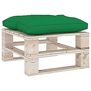 imasay Pallet Ottoman Cushion Green Fabric,Weight 1,46