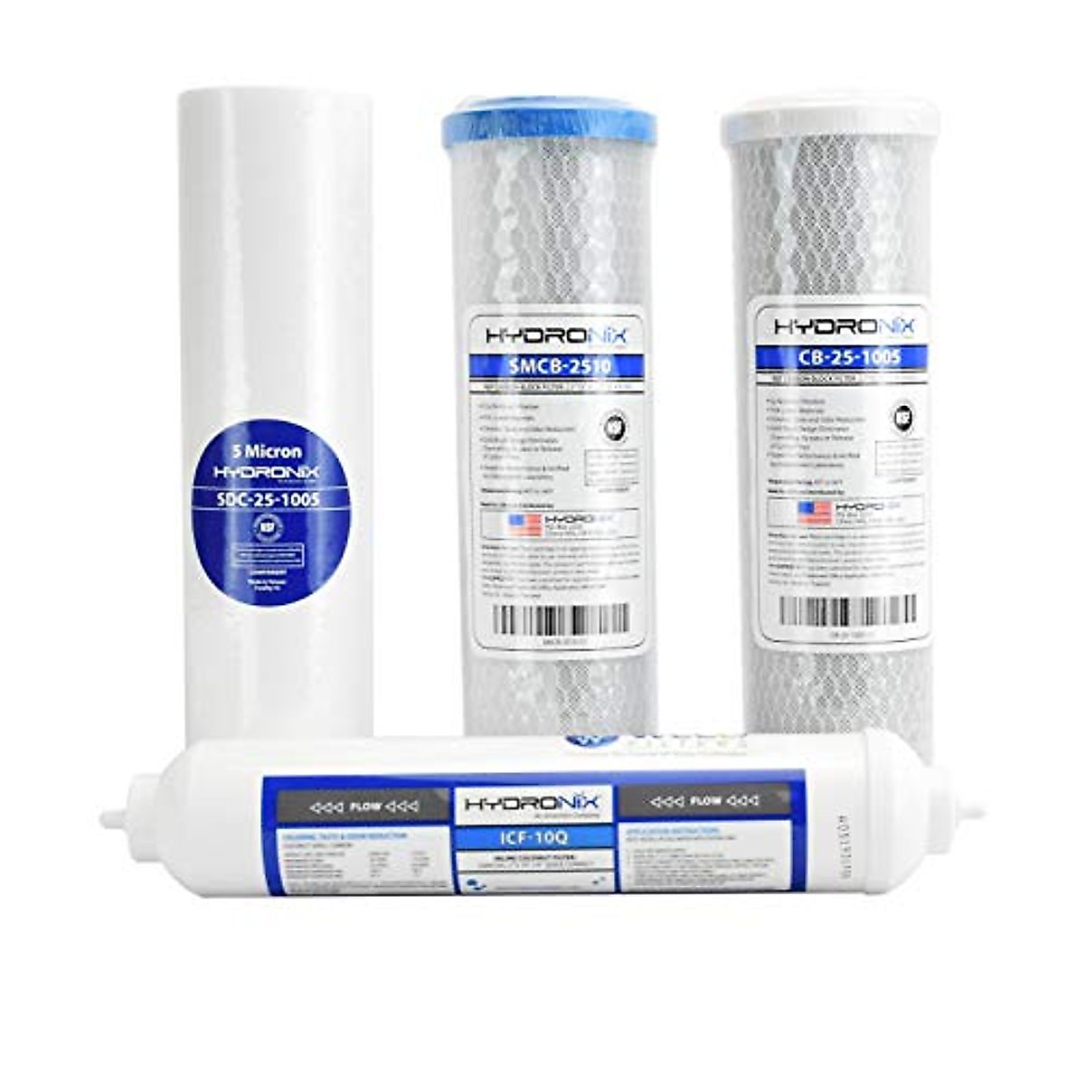 WECO Replacement Filter Packs for VGRO High Efficiency Undersink Reverse Osmosis Systems (VGRO-SET4)