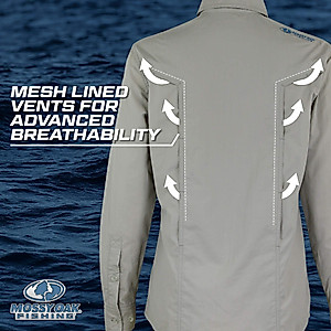 Mossy Oak Long Sleeve Fishing Shirts for Women, Button Down Fishing Shirt