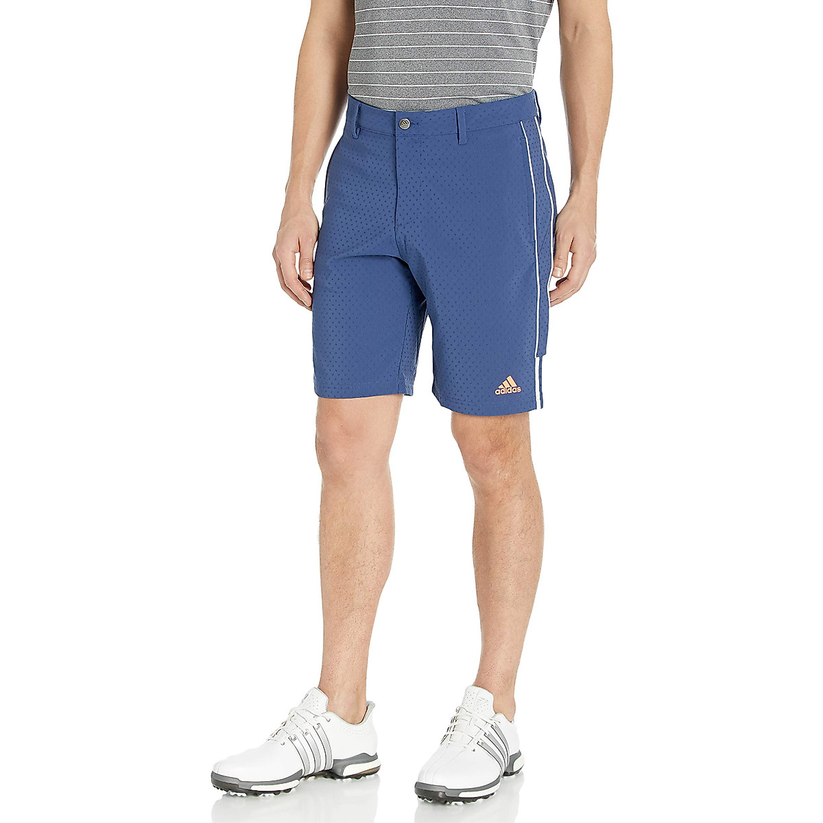 adidas Golf 3-Stripes Collection Dobby Shorts, Tech Indigo, 30"