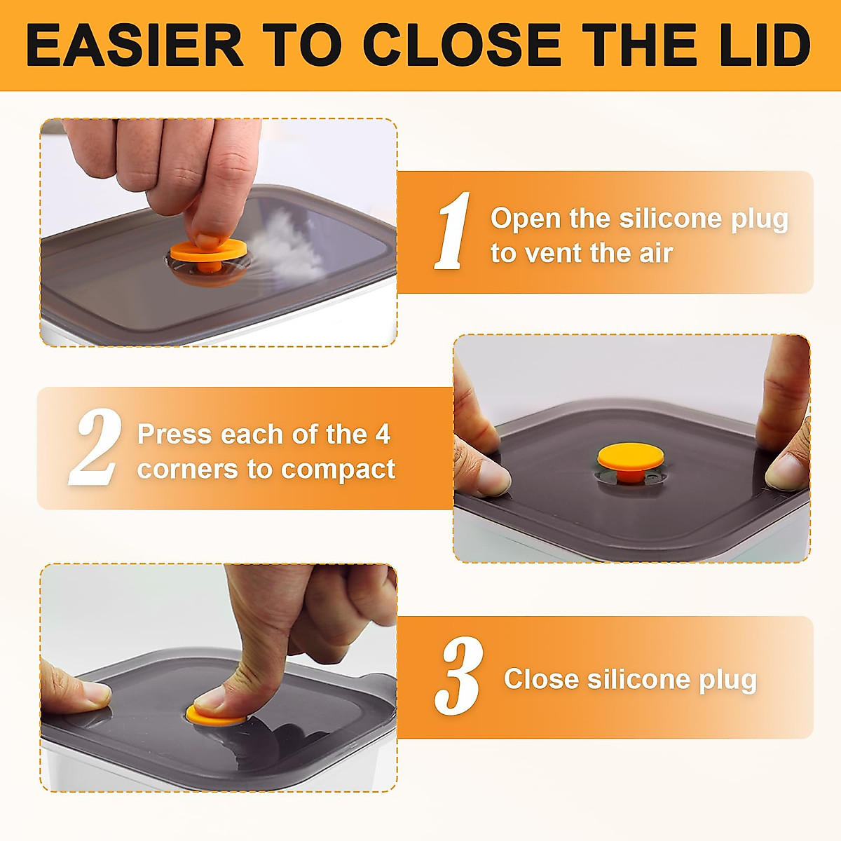 YUPER Stainless Steel Food Containers, Meal Prep Container, Bacon Cheese Container for Refrigerator, Stainless Steel Containers with Lids Fruit Lunch Storage, 2 Pack (40+67OZ)