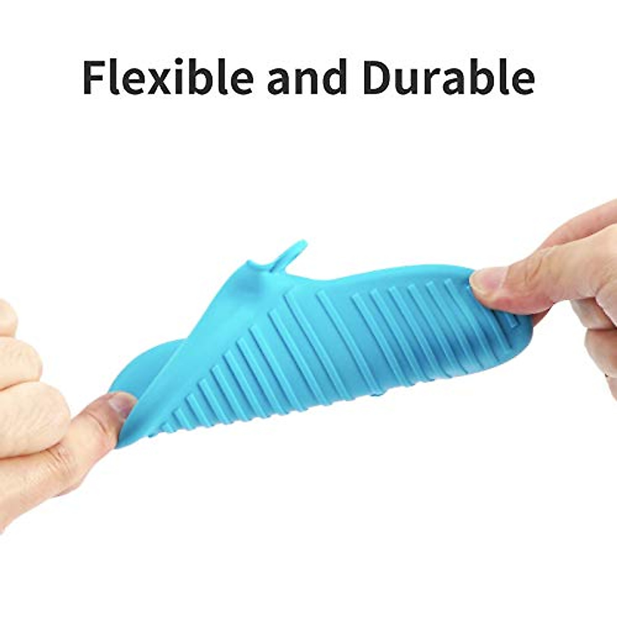 Vaincre 4PCS Silicone Oven Mitts Heat Resistant, Silicone Potholders for Kitchen, Mini Oven Mitts Rubber Oven Glove, Kitchen Mittens Pinch Mitts, Cute Cooking Mitts (Blue and Green)