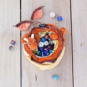 SOARRUCY Dragon's Hoard Dice Bag, Red