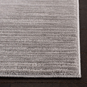 SAFAVIEH Vision Collection Area Rug - 8' x 10', Silver, Modern Ombre Tonal Chic Design, Non-Shedding & Easy Care, Ideal for High Traffic Areas in Living Room, Bedroom (VSN606G)