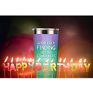 MASGALACC Going Away Gift for Coworker Women Goodbye, Farewell, Leaving Cup for Colleague Boss Co-worker Friends - Good Luck Finding Better Coworkers Than Us Tumbler Cup Mug, 20-Ounce