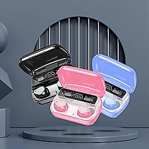 Sport Bluetooth 5.2 Earbuds,Wireless Earphones in-Ear with Microphone, Stereophones HiFi Stereo Sound Intelligent Noise Reduction, Headset with Wireless Dual Core Fast Charging Case (Pink)