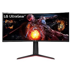 LG UltraGear QHD 34-Inch Curved Gaming Monitor 34GP63A-B, VA with HDR 10 Compatibility and AMD FreeSync Premium, 160Hz, Black