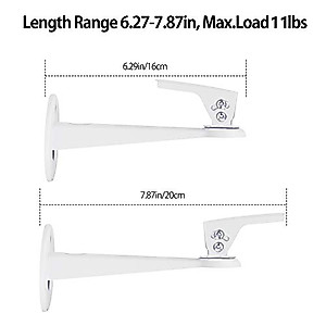 Drsn Mini Projector Wall Mount/Projector Hanger/CCTV Security Camera Housing Mounting Bracket(White) - for CCTV/Camera/Projector/Webcam - with Load 11 lbs Length 7.8 inch - Rotation 360° (White)
